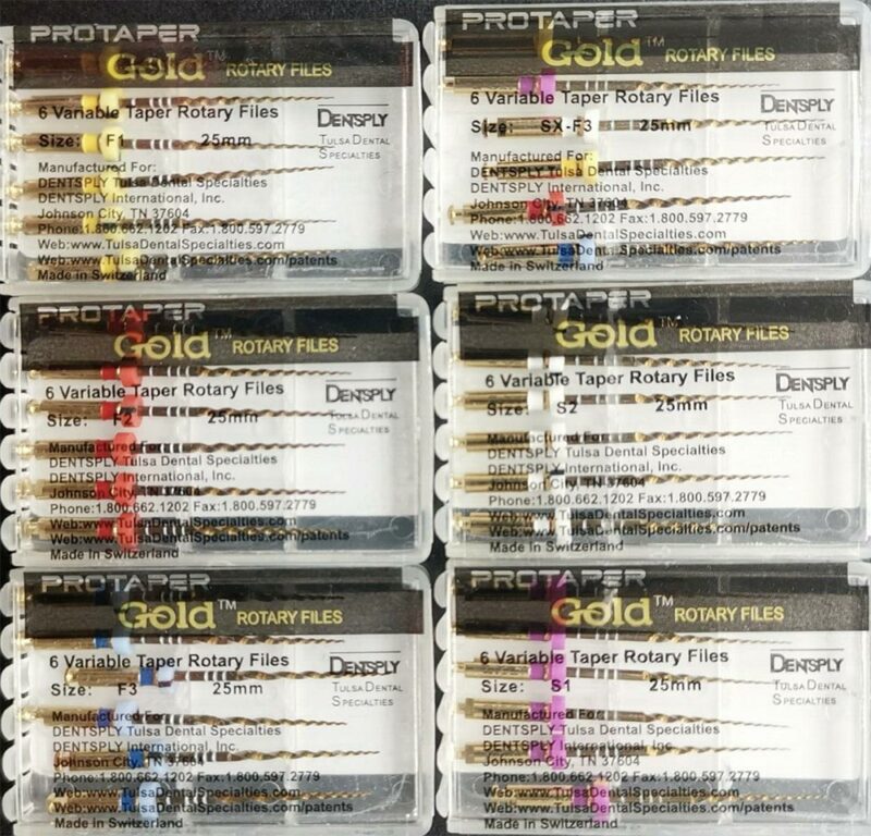 Dentsply ProTaper Gold Rotary Files F1,F2,F3,S1,S2,SX-F3, SX19 25mm 6 ...