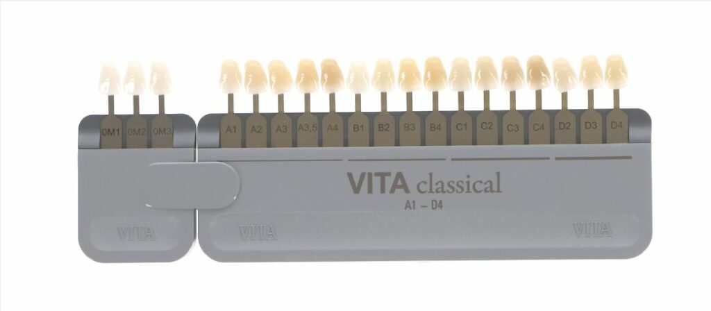 Vident G027CBS VITA Classical Dental Shade Guide with Bleached Shades ...